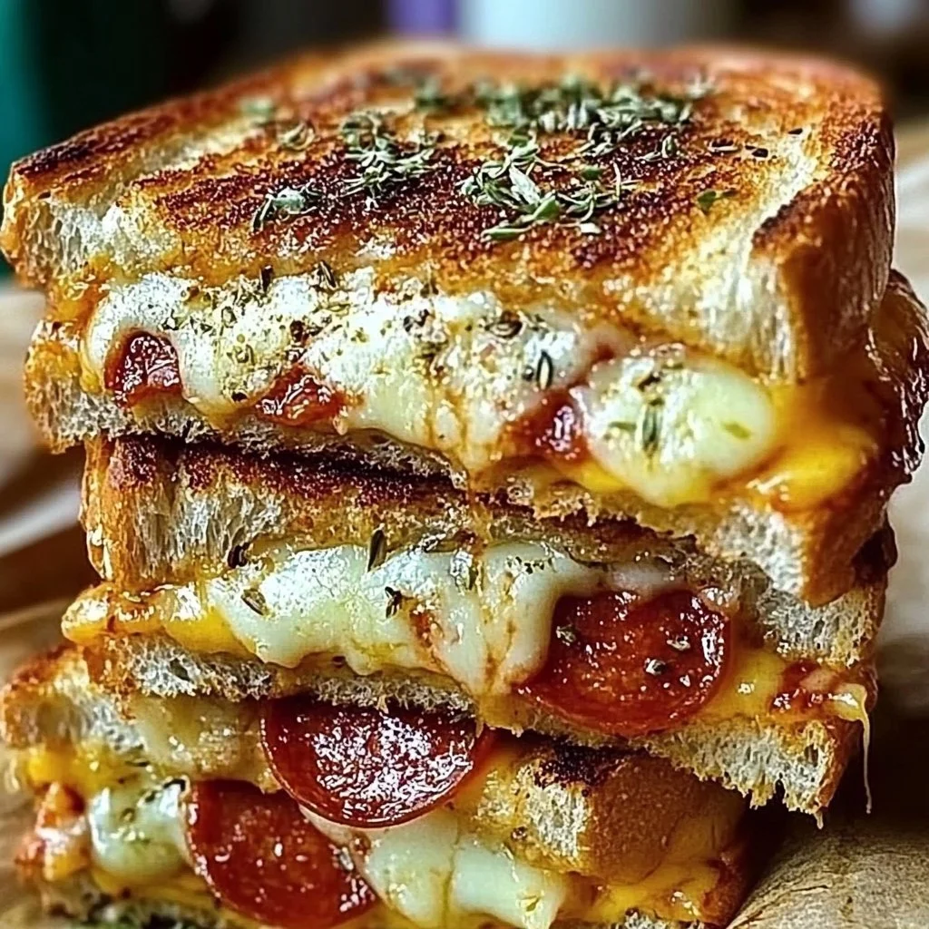 Irresistible Pizza Grilled Cheese Sandwiches