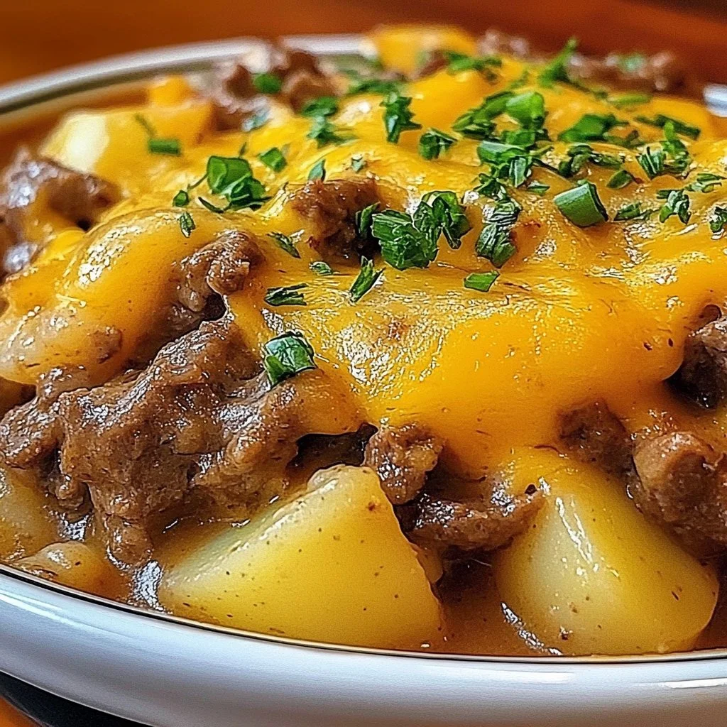 Delicious Cowboy Beef & Potato Casserole